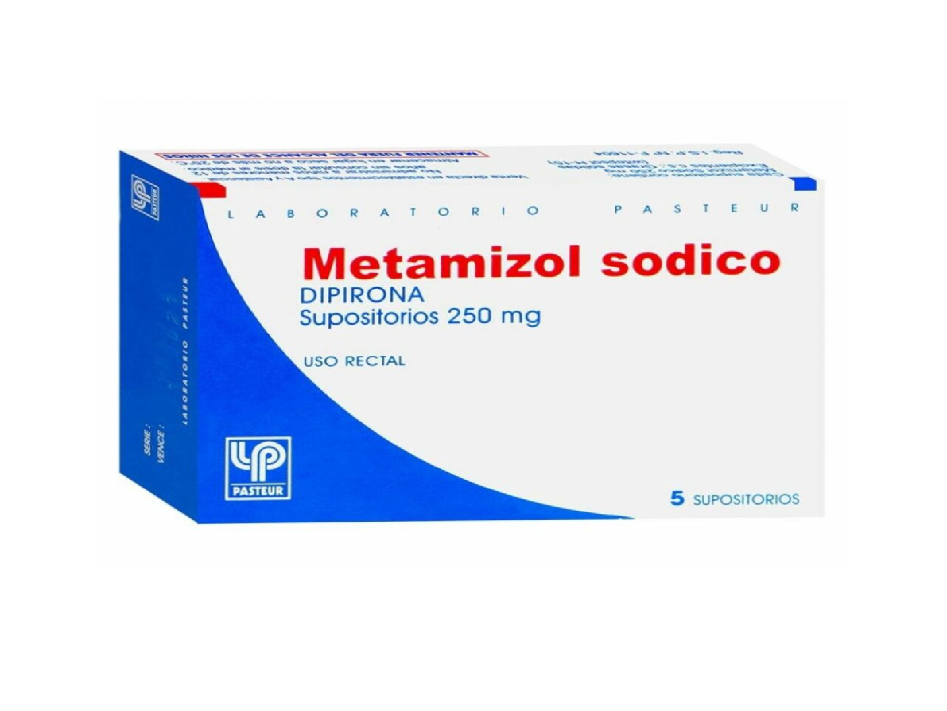 METAMIZOL SUPOSITORIOS 250 MG X 5 U – Cetep Farma
